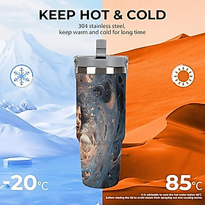 SYJTGDE Large Capacity Car Cup Black Hole in Space Fashionable Upgrade Car Cup Advanced And Beautiful Travel Cup