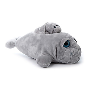 The Petting Zoo Mom and Baby Manatee Stuffed Animal, Gifts for Kids, Pocketz Ocean Animals, Manatee Plush Toy 15 inches