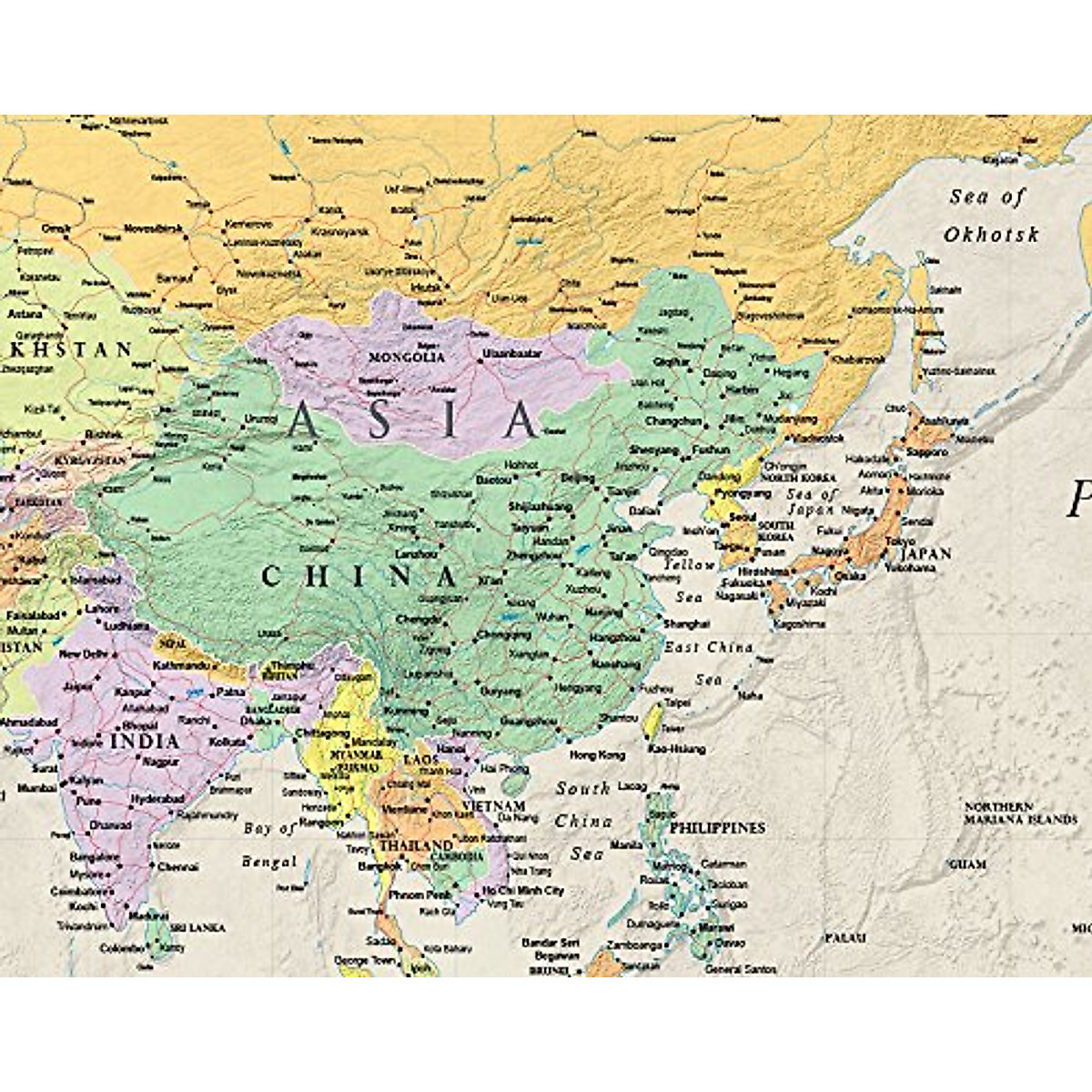 RMC 32" x 50" Classic United States USA and World Wall Map Set (Classic Edition)