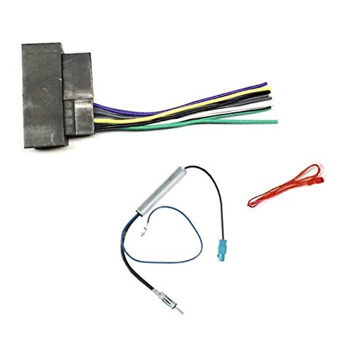 Car Stereo Radio Wire Harness and Antenna Adapter Combo to Install an Aftermarket Radio- Made for Select 2013+ Chrysler Dodge Ram Vehicles - No Factory Premium Amp - See Compatible Vehicles Below