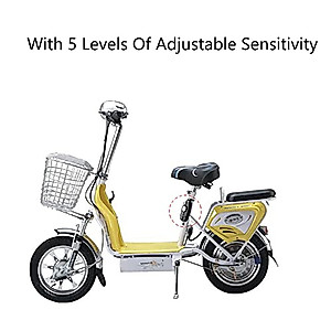 120db Security Alarm, Wireless Bike Motorcycle Wireless Remote Control USB Charge Vibration Security Alarm Anti-Thief Alerter for Scooter, Bicycle, Vehicle, Door and Window or Anything