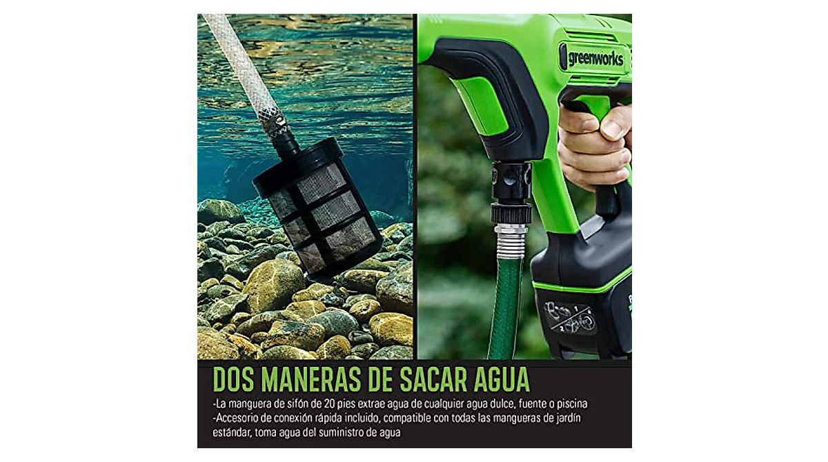 Greenworks 24V Portable Power Cleaner - 600 PSI Cordless Pressure Washer