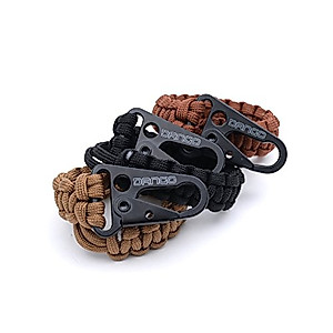 Dango EDC Tether - Cobra Weave 550 Paracord - 6 Inch Woven, 10 Feet Unraveled (Brown)