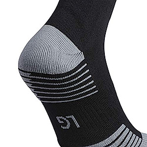 adidas Copa Zone Cushion 4 Soccer Socks (1-Pair), Black/White, Medium