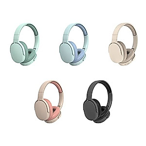 YOZUMD Wireless Headset HiFi Foldable Intelligent Noise Reduction Over-Ear Headphone,Ergonomic Bluetooth-Compatible 5.1 Stereo Bluetooth Headphone for Sports Gaming Beige