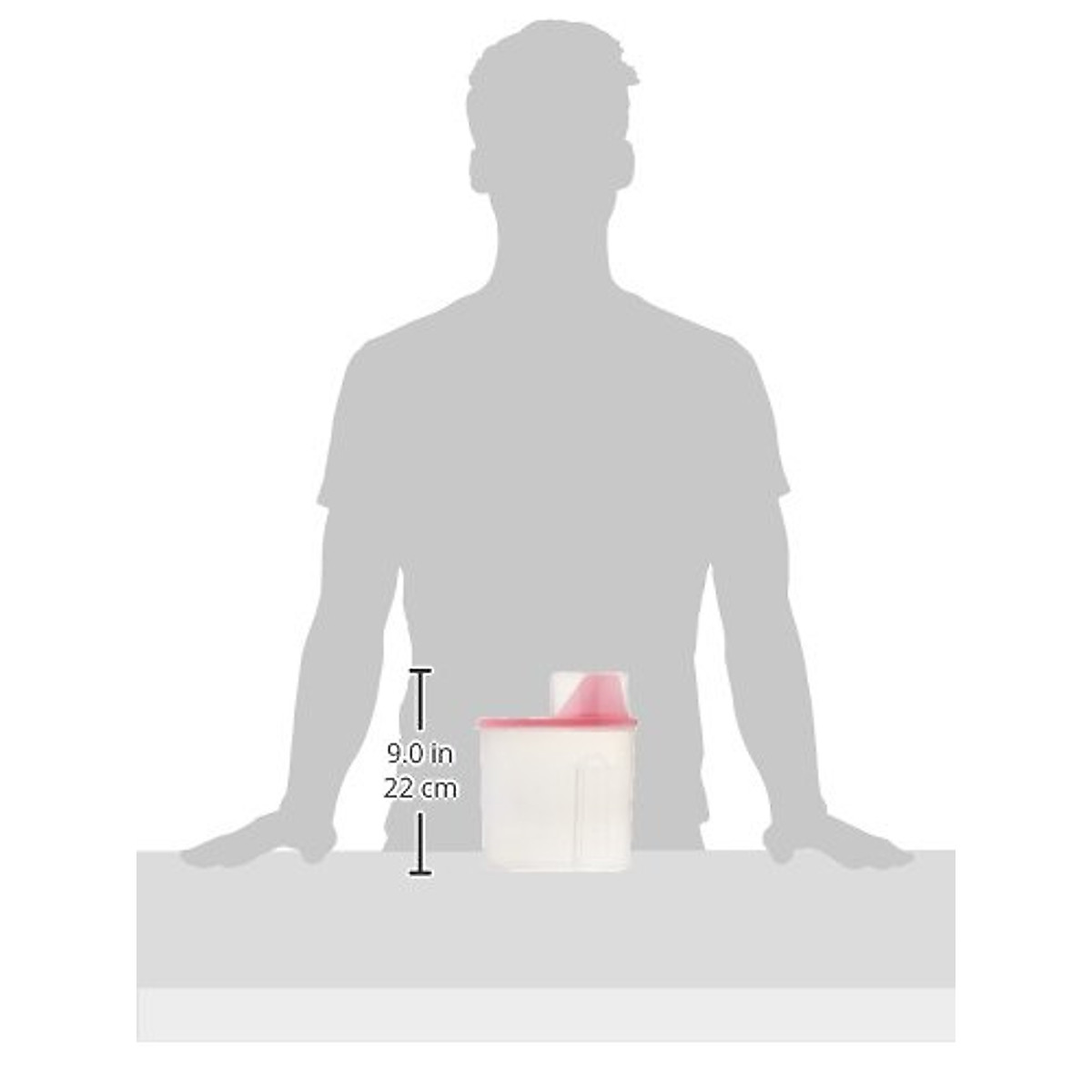 Basicwise Small BPA -Free Plastic Food Saver, Kitchen Food Cereal Storage Containers with Graduated Cap, Set of 3, Green, Pink, and Yellow (QI003216.3S)