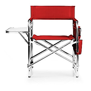 ONIVA - a Picnic Time brand - Sports Chair with Side Table, Beach Chair, Camp Chair for Adults, (Red)