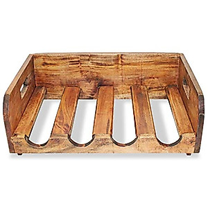 vidaXL Wine Rack, Wine Bottle Holder for 16 Bottles, Floor Wine Cabinet, Wine Bottle Organizer for Living Room Kitchen, Farmhouse, Solid Fir Wood