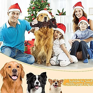 Letsmeet Dog Squeak Toys Plush Dog Toy with Crinkle Paper, Tug of War Pull Interactive Dog Toys for Puppies, Small, Medium, Large Dogs