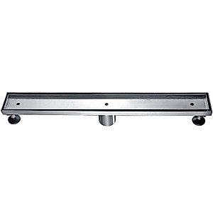 ALFI brand ABLD24A 24" Long Modern Stainless Steel Linear Shower Drain Without Cover, Silver