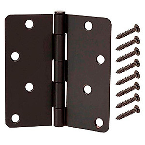 Everbilt 4 in. Oil-Rubbed Bronze 1/4 in. Radius Door Hinge