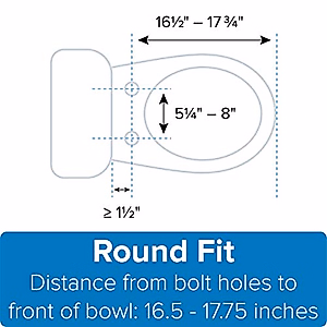 Brondell LS60-RW LumaWarm Heated Toilet Seat with Night Light, Three Temperature Settings, Gentle Close Lid, Easy Installation, Built-In Controls, Round, White