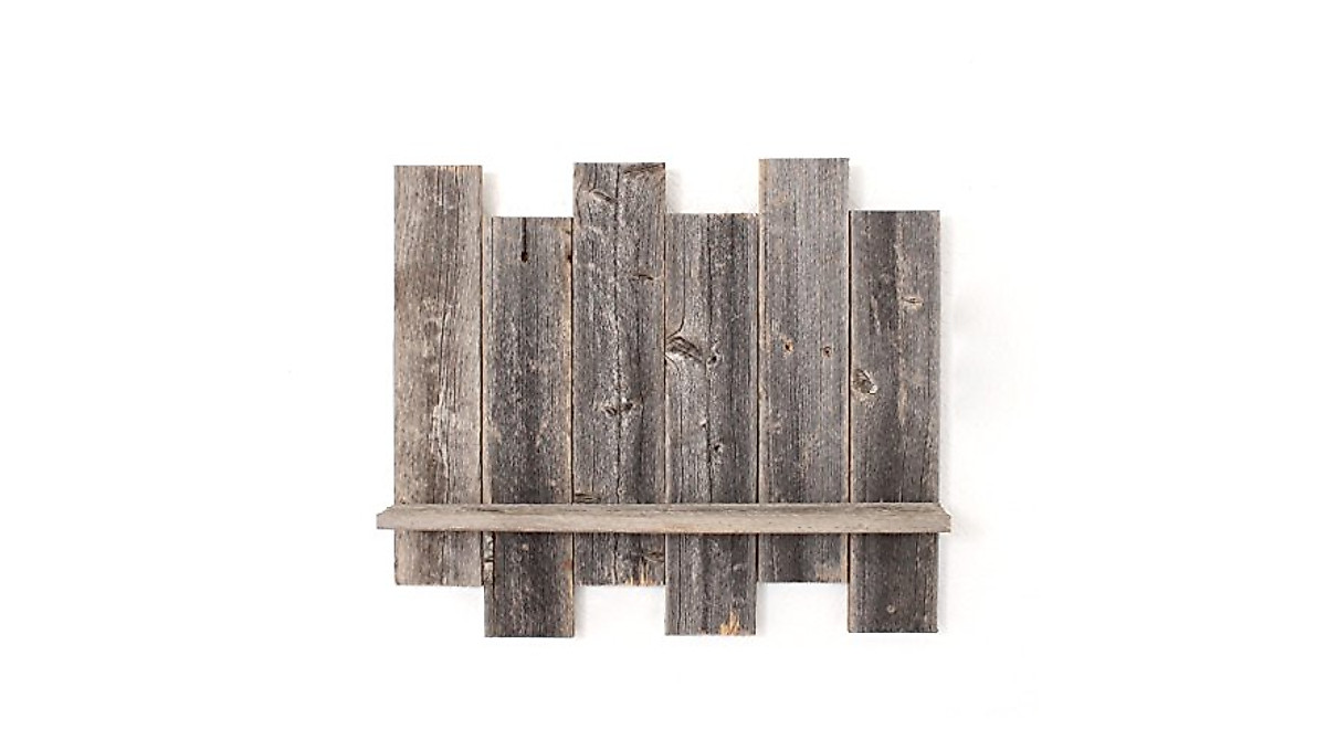 Farmhouse Staggered Wall Shelf - Upcycled Reclaimed Barnwood