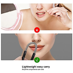 ZJchao Spring Facial Hair Remover, Stainless Steel Manual Hair Roller Epilator Beauty Spring Threading Tool for Removes Peach Fuzz, Chin, Cheek, Neck, Mustache (Black)