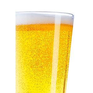 Necessia Heat-Tempered Durable Rim Pint Beer Glasses - 16oz, Set of 6 - Premium Quality, Stylish and Long-Lasting Beverage Glassware, Perfect for Home Bars, Restaurants, and Parties, Classic Design