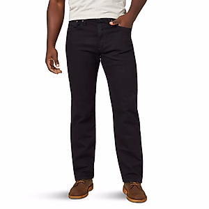 Wrangler Authentics Men's Classic 5-Pocket Relaxed Fit Flex Jean Black Flex 42W x 28L
