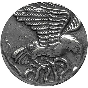 Nike and Eagle, Famous Ancient Greek Coin Pendant and Chain, Goddess of Victory, Very Fast Runner, Greek Mythology S