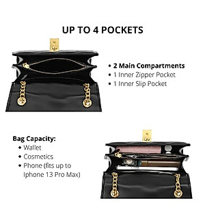 Scarleton Crossbody Bags for Women, Handbags for Women, Shoulder Bag Purse, Quilted Cross Body Bag Purses for Women, H211301 - Black