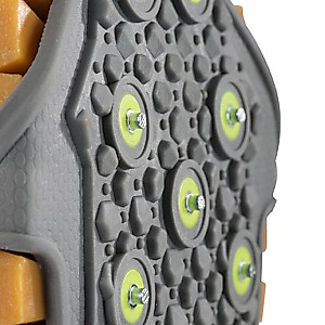 Winter Walking Easy Spike Ice Cleat, Lightweight Industrial Strength Traction Aid for Walking on Snow and Ice, Size Large (1 Pair)