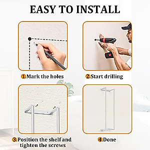 Birosnsy Towel Racks for Bathroom Wall Mounted Rolled Towel Holders Towel Storage Organizer for Small Bathroom Mounted Towel Rack Holds Hand Towels Robes Towels Washcloths in Bathroom/RV/Camper Silver