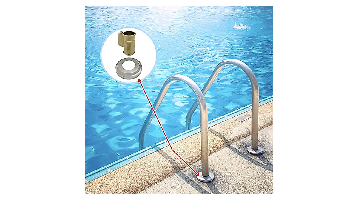 Poolzilla Hand Rail Anchors with Escutcheon Pack for Pool Safety