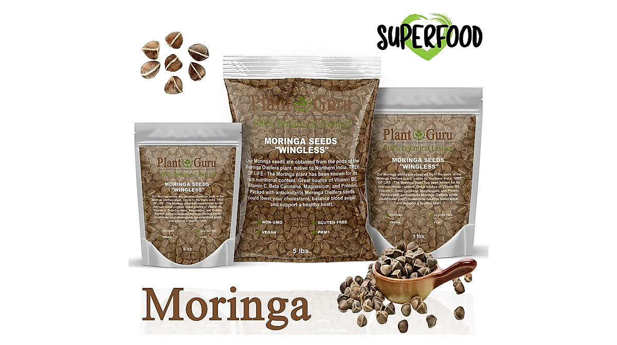 Moringa Seeds PKM1 - Non-GMO 1 lb for Planting & Snacking
