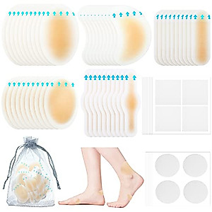 Mepase 120 Pcs Blister Bandages for Heels Toes Dancer Dots Water Resistant Gel Blister Pads Hydrogel Patches New Shoes Blister Prevention Supplies