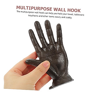 MAGICLULU Palm Cast Iron Hook Vintage Style Wall Hooks Multipurpose Hooks Wall Mounted Iron Hook Clothes Hanger Clothes Hooks Hanging Hook Door Coat Hook Office Coat Hook Wall-Mounted Hook