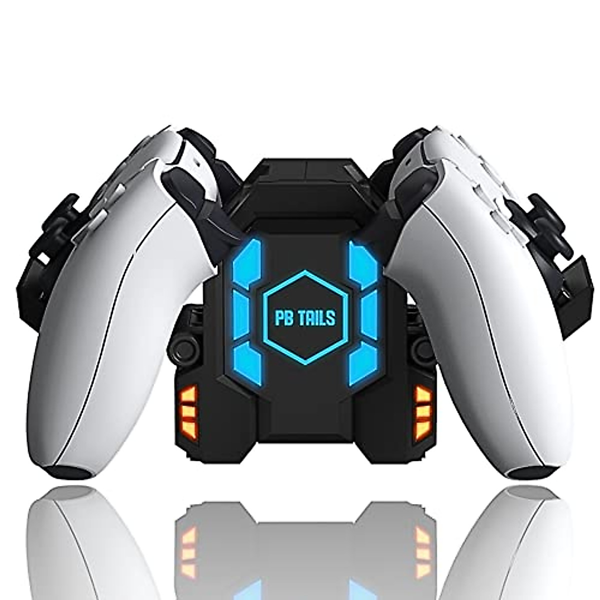 PB Tails Metal LED PS5 Charging Dock - Compact PlayStation Controller Charger for Sony PS5 Controller, 2H Fast Dual Charging PS5 Docking Station Hides Messy Cables - Premium Black PS5 Controller Dock