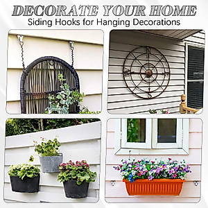 10 Pack Vinyl Siding Hooks Hanger,Vinyl Siding Hooks,2024 New Upgraded Vinyl Siding Stainless Steel Hooks,Heavy Duty Siding Clips Siding Hangers,No Hole Need Siding Hooks for Hanging Outdoor Decor