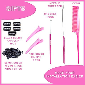 Tototoo Hair Tinsel 3000 Strands With Tools 44 Inch 12 Colors Fairy Hair Tinsel Kit for Girls Glitter Hair Tinsel Strands Kit Heat Resistant Sparkling Shiny Hair Extensions (12 Colors/3000 Stands)