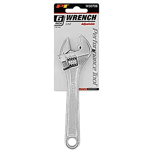Performance Tool W30706 6-Inch Adjustable Wrench, 1-Pack