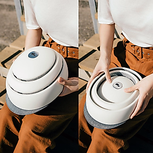 CLOSCA. Folding Helmet. Helmet with Visor. Adult Bicycle Helmet. Bike Helmet and Electric Scooter Helmet. Commuter Helmet. Collapsible Helmet. Helmet for Women and Helmet for Men. (White,L)