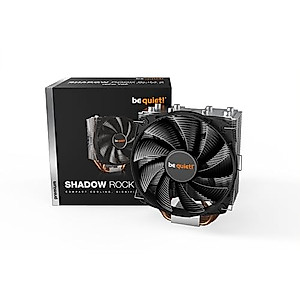 be quiet! Shadow Rock Slim 2 160W TDP CPU Cooler | Intel 1700 1200 2066 1150 1151 1155 2011-3 Square ILM | AMD AM4 | Silver | BK032