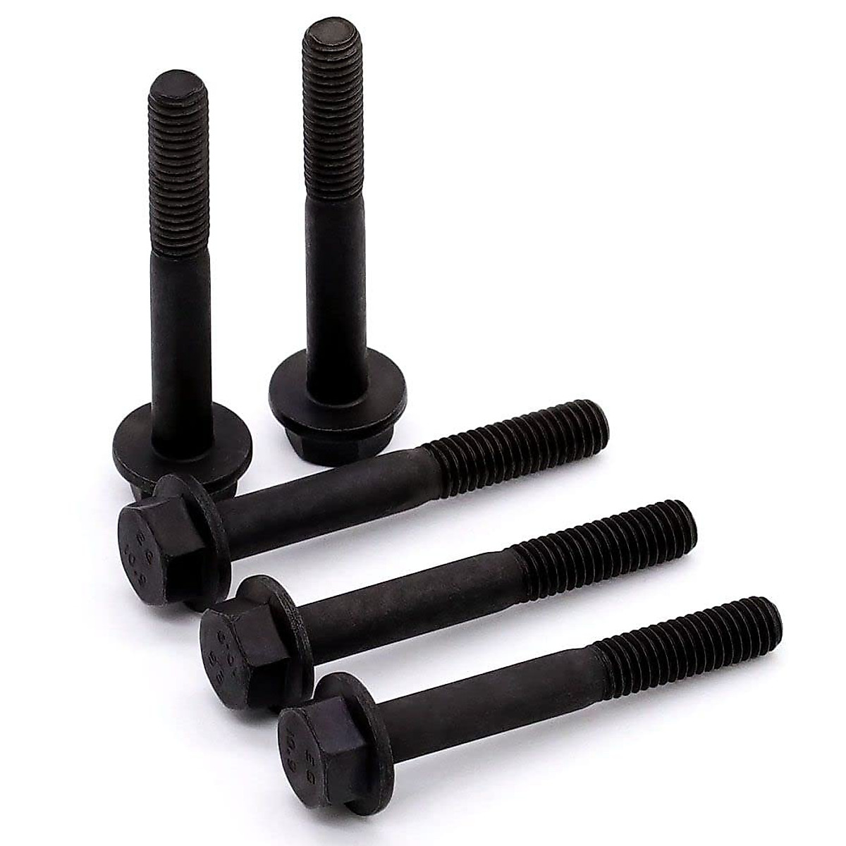 Glvaner M6-1.0 x 30mm (25 pcs) Alloy Steel Flanged Washer Head Hex Bolts, Extra-Large Washer Head, 10.9 Grade Black Oxide Finish GB5789 Partial Thread
