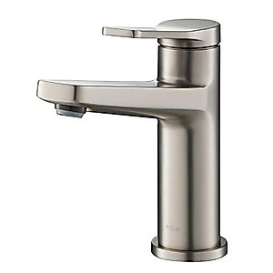 KRAUS Indy Single Handle Basin Bathroom Faucet in Spot Free Stainless Steel, KBF-1401SFS (2-Pack)