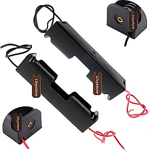 18650 Battery Case Holder 1 Slot, Ltvystore 18650 Battery Storage Box, Black Plastic Batteries Case for 18650 Button Top Single Battery,Pack of 20