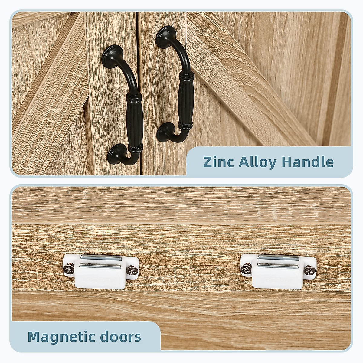 Puluomis Bathroom Vanity, 28 inch Modern Natural Color Wood Fixture Stand Pedestal Bathroom Cabinet with Bathroom Boat Blue Glass Vessel Sink Top