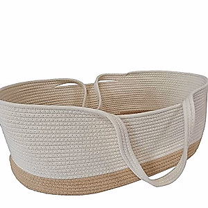 Wallfire Baby Sleeping Basket Portable Mewnorn Moses Basket Bassinet Cotton Rope Baby Nest Bed