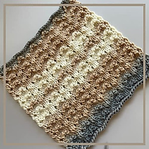 Wool Wonders Variegated Ombre Medium Heavy Worsted/Aran Weight #4 Yarn, 30% Australian Wool and 70% Acrylic, 4 Skeins, 400g/640yds (Neutral Beige)