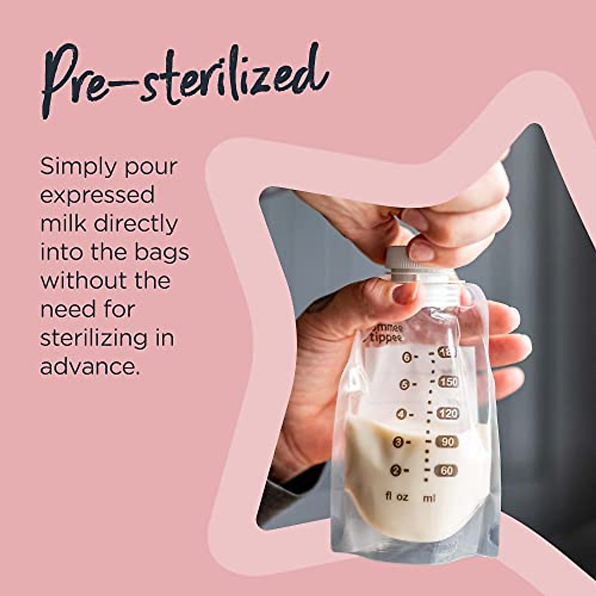 Tommee Tippee Breast Milk Starter Set, Compatible With All Leading Breast Pumps, Includes Breast-Like Nipples, 3x Milk Pouch Bottle Holders, 3x Pre-Sterilized Breastmilk Pouches And Adapter Set