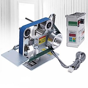 LIYUANJUN Belt Grinder, 30'' x 1'' Belt Sander Bench Grinder with Brushless Motor Large Table Polishing Sander Sharpener Multi Function Desktop Belt Machine w/Stepless Speed Regulator