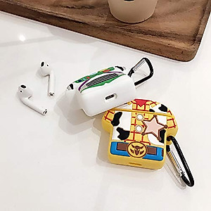 Airpod Case, Cute 3D Funny Buzz Lightyear Pocari Sweat Soft Silicone Cover, Kawaii Cool Keychain Design Skin, for Girls Children and Boys Airpod Case(KANSDF/Buzz Lightyear)