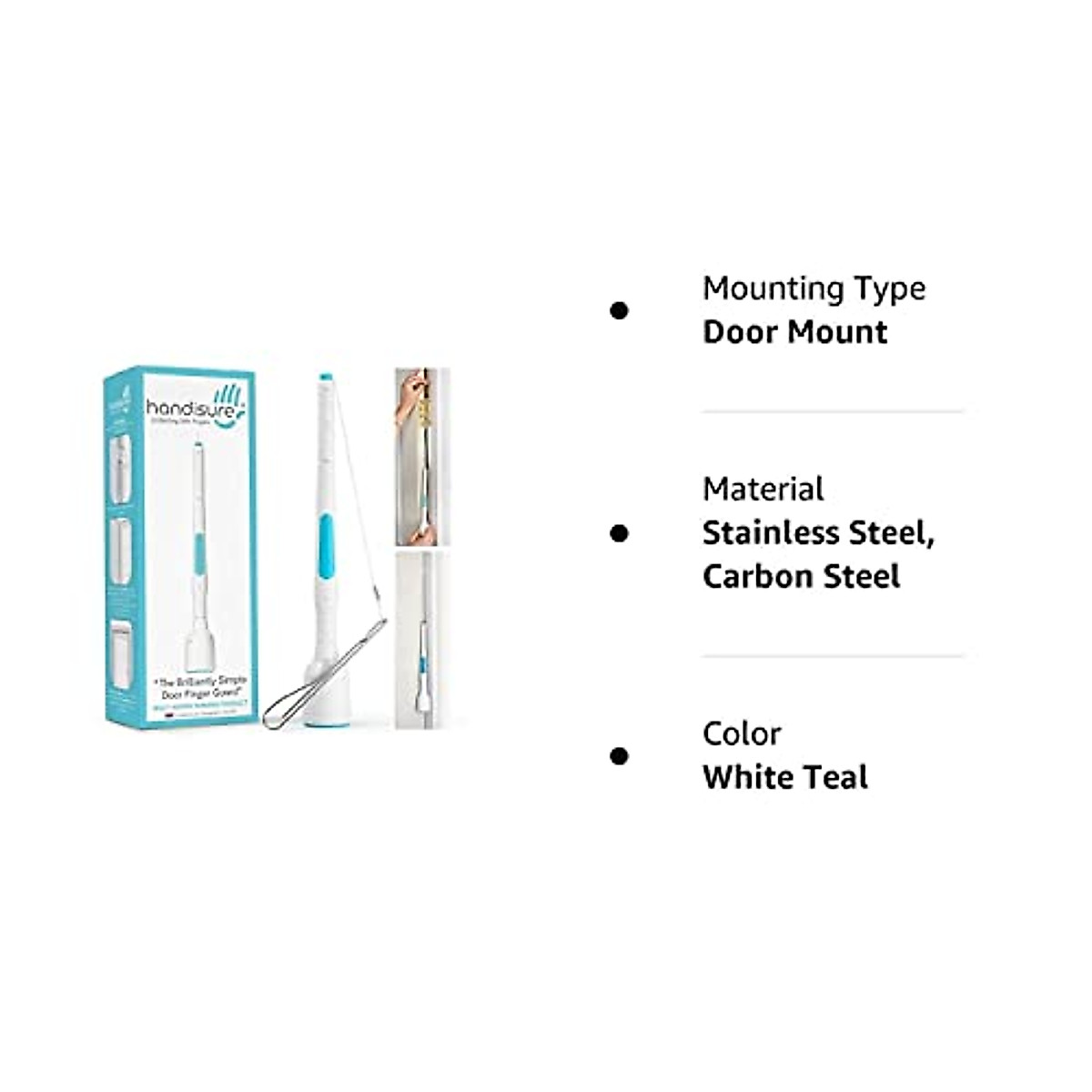 Handisure Child Door Safety Door Pinch Guard. Automatic, Hinge & Lock Side Safety, Reliable, Multiple Awards & Unique, Baby Door Stopper. Easy to Install & Build to Last Finger Guard for Door