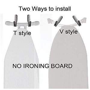 AUXPhome Wall Mount Laundry Rooms Ironing Board Hook Holder Storage White/Black Organizer Display Racks/Wall-Mounted Iron Rest Hanging Ironing Board Holder - Durable Steel - Silver