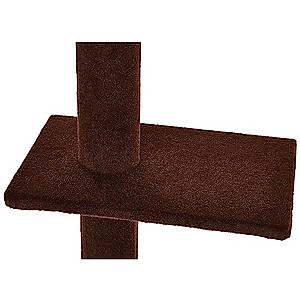 Cat Craft 4-Level Carpeted, Adjustable Floor to Ceiling Climbing & Perch Cat Tree, Extra Large (Fits 7.5-9 Feet Ceiling) Brown