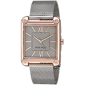 Nine West Women's Sunray Dial Mesh Bracelet Watch