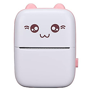 Liccx Pocket Printer, Mini Photo Printer, 200DPI Resolution,Ergonomic Design, Print Any Text, Pictures, Memos, Blessings,(Pink)