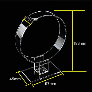 lasenersm 2 Pieces Clear Acrylic Headband Display Stand Single Headband Holder Hairband Display Stand Hair Hoop Holder Acrylic Headband Organizer, Transparent