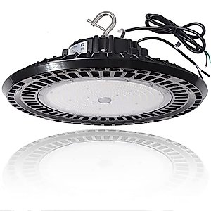 480V 240W UFO LED High Bay Light,38400LM(160lm/w) 5000K Commercial Bay Lighting(1000W MH/HPS Equiv),1-10V Dimmable LED Warehouse Workshop Light with 5' Cable,277-480V AC IP65 DLC & ETL Certified